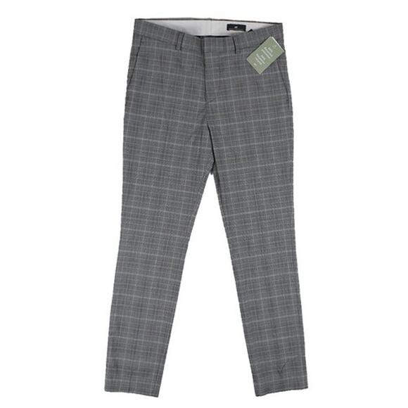 H&M | Pants | New Hm Skinny Fit Coupe Moulante Gray Plaid Stripe Work ...